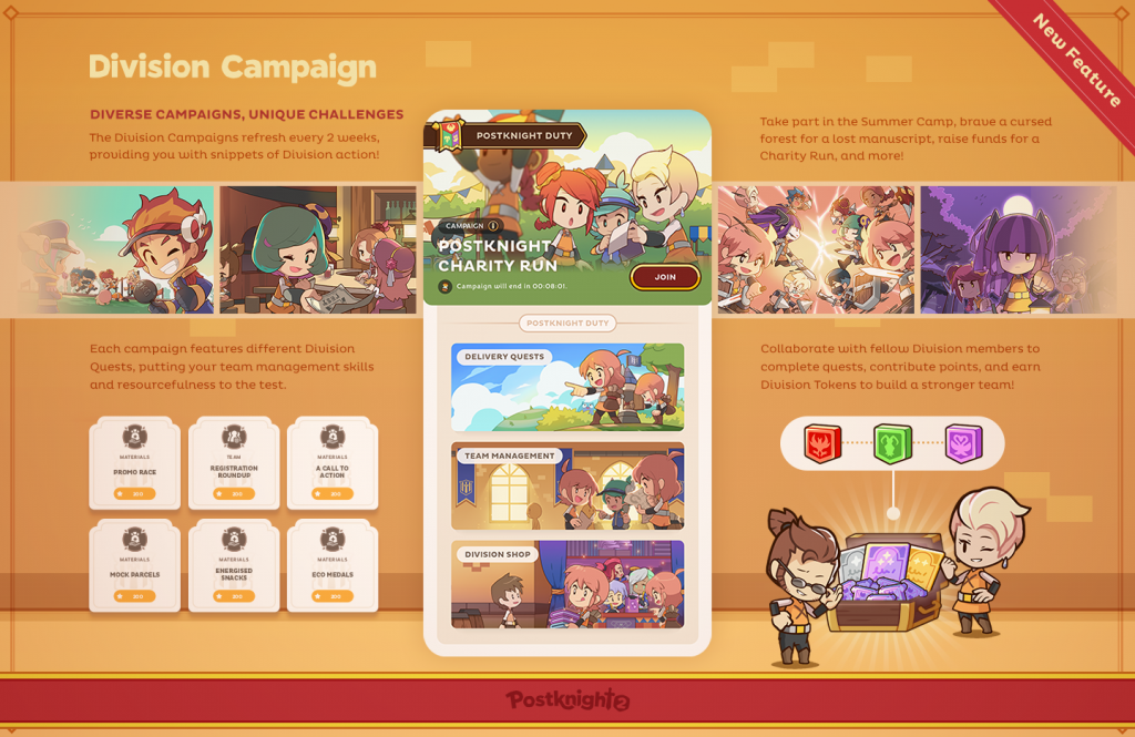 v2.0 Division Campaigns (new feature) – Postknight 2